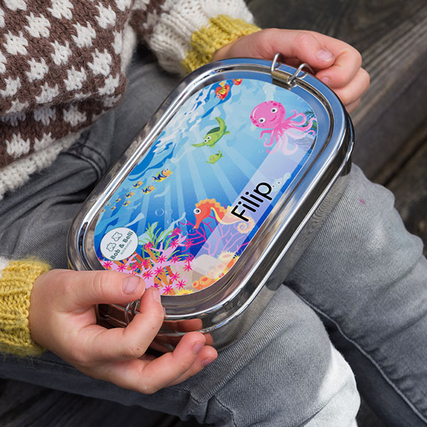 Matboks til barn - Matboks i rustfritt stål med navn - Bob & Belli