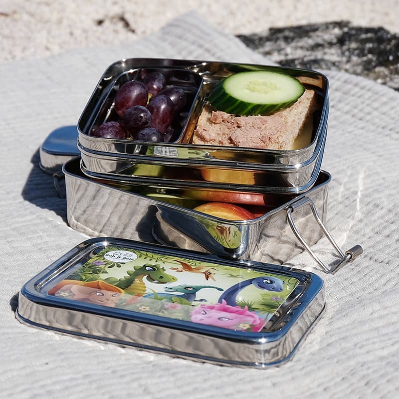 Matboks til barn - Matboks i rustfritt stål med navn - Bob & Belli