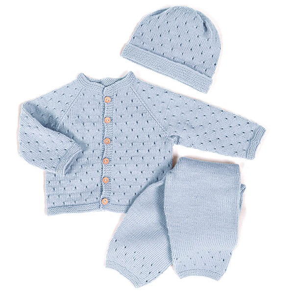 Strikkesett Babysett Madicken - garnpakke i Bluum Soft Merino Ull - Bluum